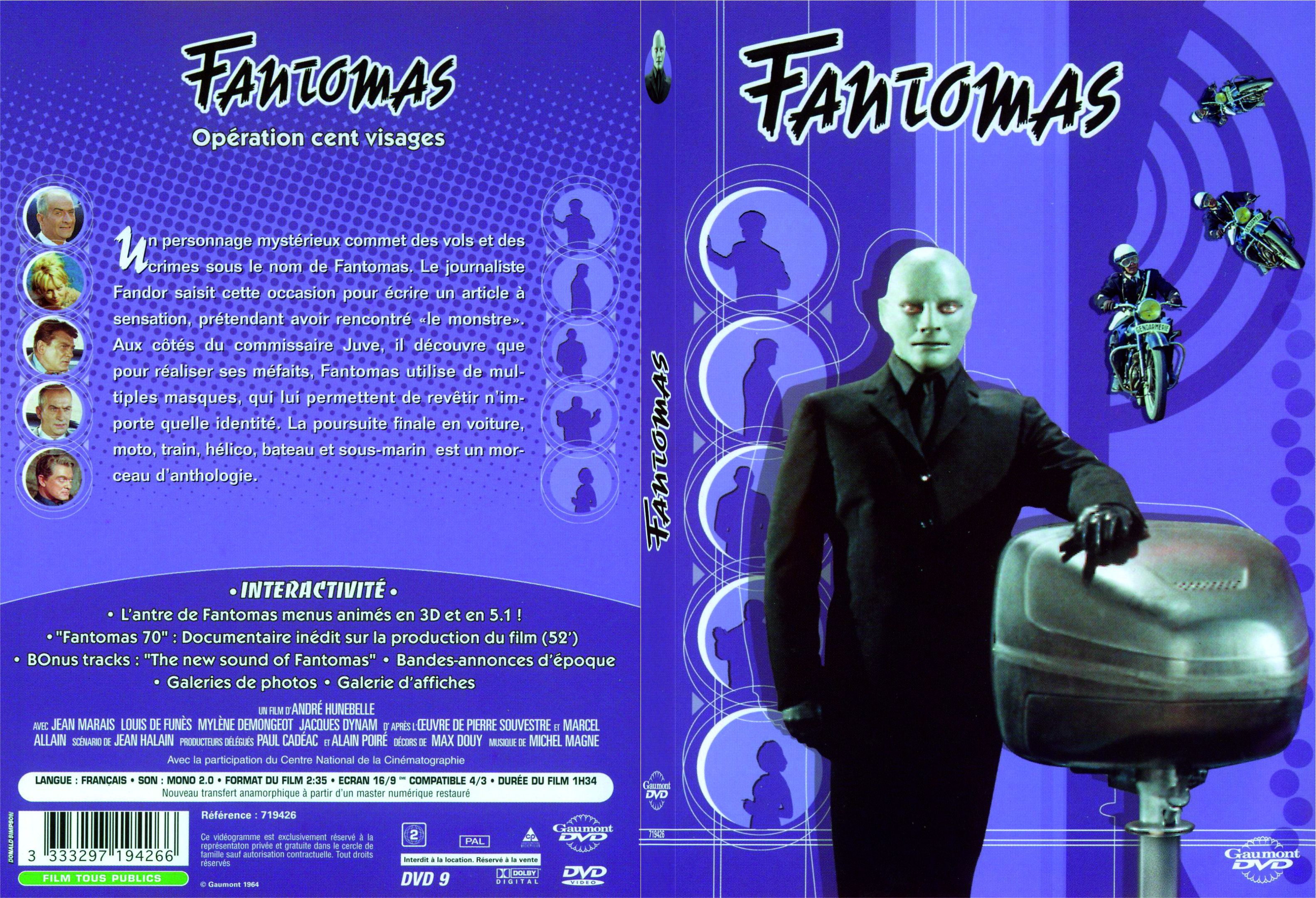 Jaquette DVD de Fantomas - SLIM - Cinéma Passion