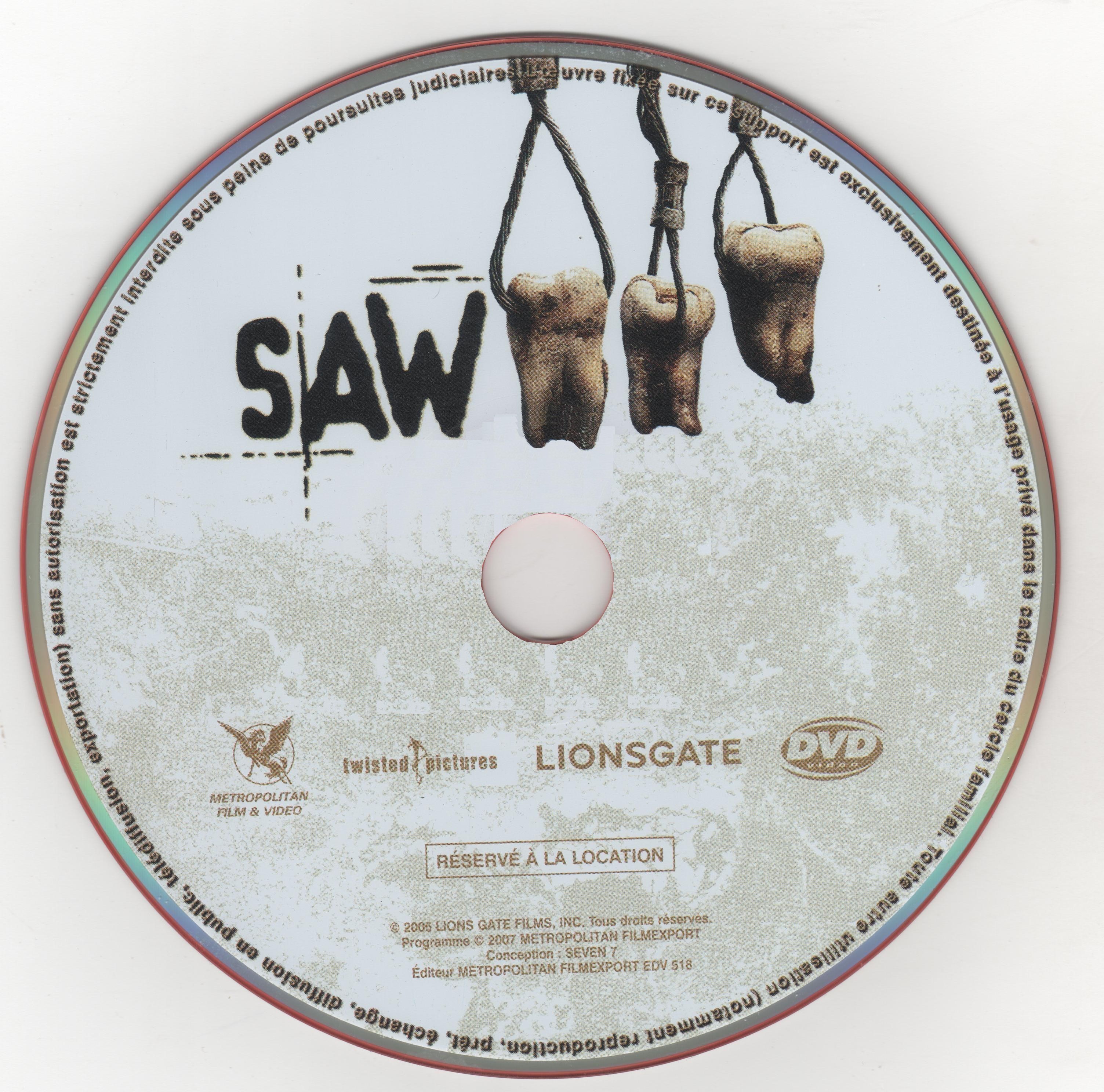 Sticker De Saw 3 Cin ma Passion Sticker De Saw 3 Cin ma Passion