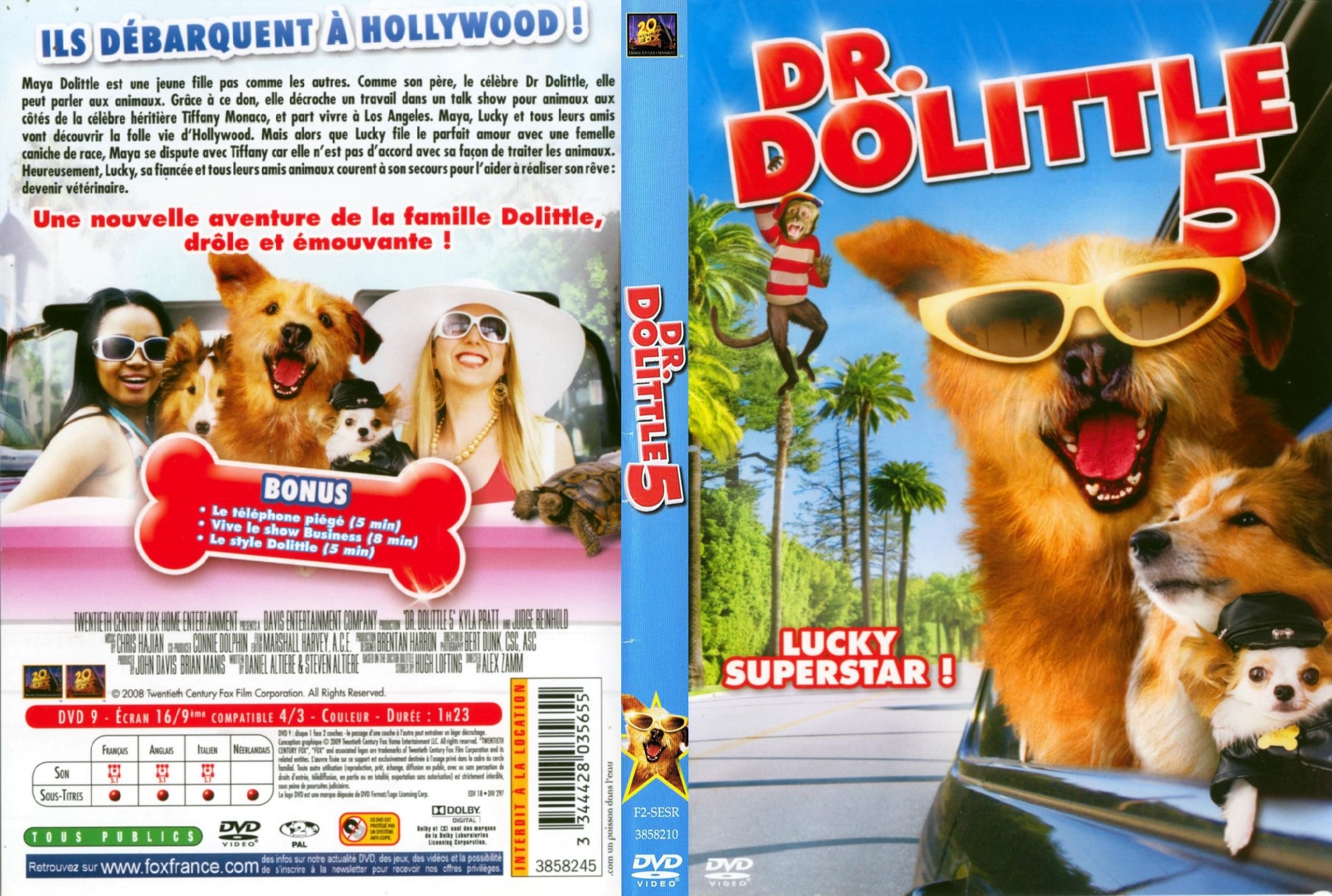 Jaquette DVD de Dr Dolittle 5 - Cinéma Passion